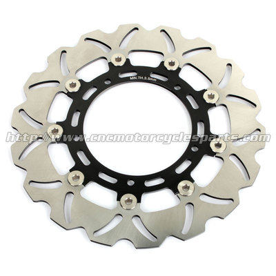 Aluminum Billet Motorcycle Brake Disc Disk Yamaha FAZER 8 YZF R6 Black Gold