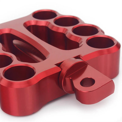 Red Aluminum Harley Davidson Motorcycle Parts Wide Fat Rotated Control Foot Pegs