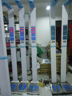 Coin slot and foldable Electronic weight scale with height measure medical scale folding coin scale machine