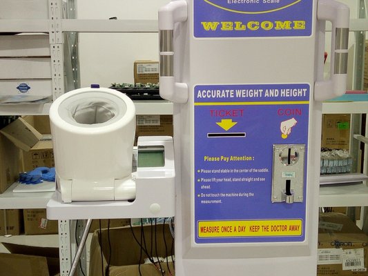 Blood pressure and Fat Coin-operated Ultrasonic Electronic Height and Weight Body Fat Scale balance DHM-15A