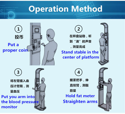 DHM-15A Ultrasonic Digital Body Scale Electronic Height and Weight Measure Balance height scale with weight measure