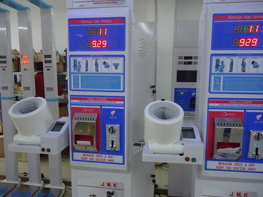 DHM-15 Coin-operated Ultrasonic Height and weight body fat healthy balance machine weight and height measuring machine