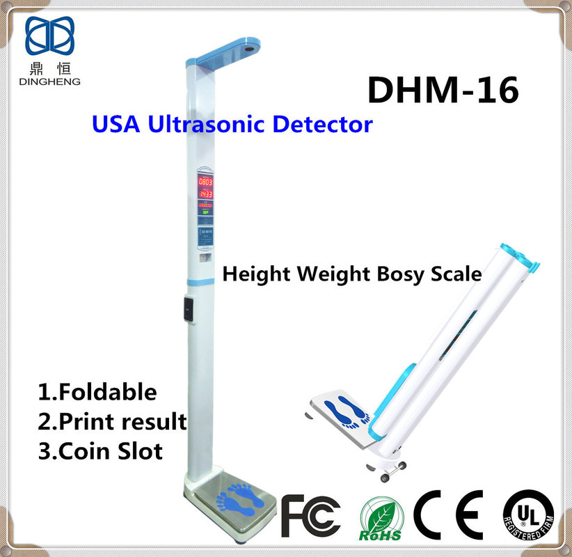 Coin-operated height and weight measuring instrument scale balance with CE and RoHS height measuring stand with weighing