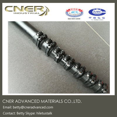 Telescopic 27 feet carbon fiber pole with scratch matte finish