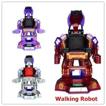 new amusement park game mahcine 360 degree rotating gold hunter interactive laser gun robot battle king robot  for sale