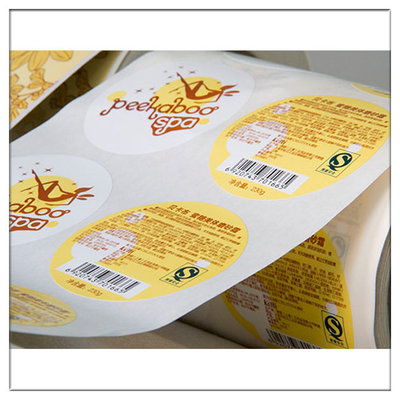 Hot Sale Packaging Adhesive Paper Sticker Printing / Custom Printed Labels / Water Bottle Label Sticker