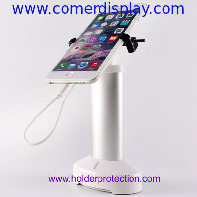 COMER Retail security display cell phone holder with alarm and charging function