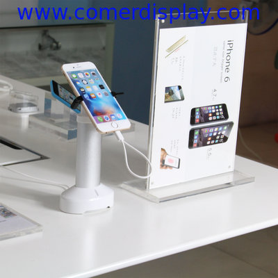 COMER Retail security display cell phone holder with alarm and charging function