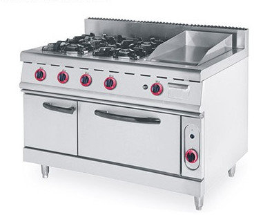 4 Burner Gas Electric Oven , Gas Cooker Electric Oven CE Certification supplier