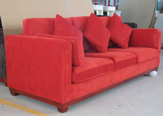 Hotel Public Area Fashionable Sofa in Beige Color Fabric with 2 seaters