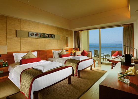 Luxury Solid Wood King Size Bedroom Furniture Sets For Palm Island Resort