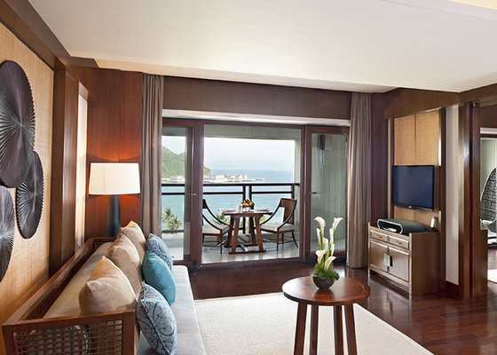Eco Friendly Island Resort Luxury Hotel Solid Mahogany Wood Furniture