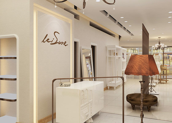 White Retail Clothing Store Furniture , Display Furniture For Retail Stores