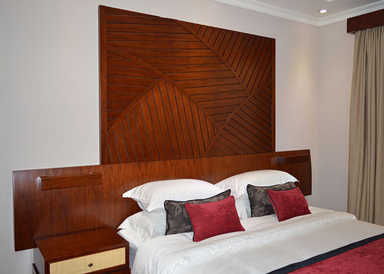 Luxury Island Resorts Hotel Room Furniture Teak Wood Finished Warm Color