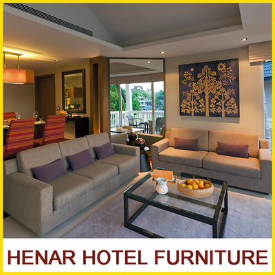 Custom Made Ritz - Carlton Urban Hotel Furniture Gray Fabric Sofa Set 5 Star
