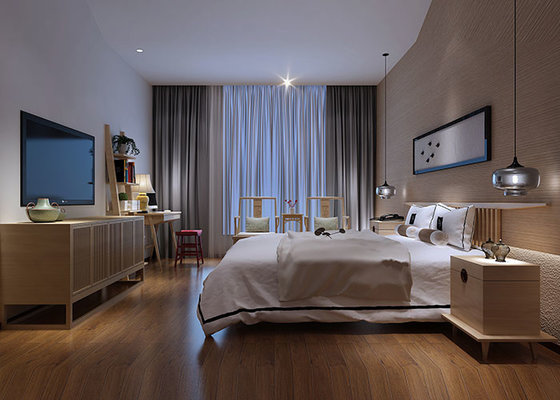 Beech Wood Hotel Guestroom Furniture For Hot Spring Minshuku , Modern Hotel Furniture