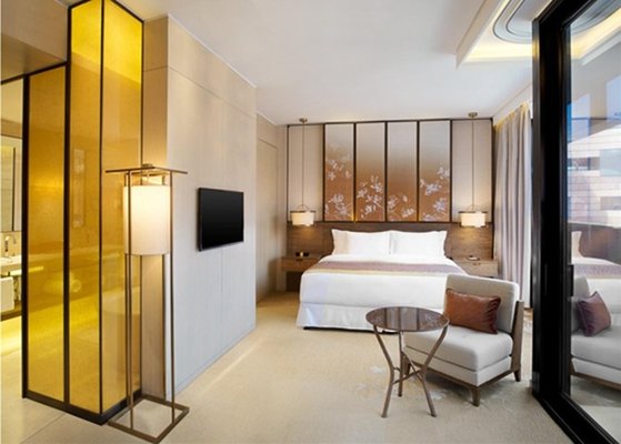 Luxury Chinese Style Hotel Bedroom Furniture Classic Bedroom Set for Resort