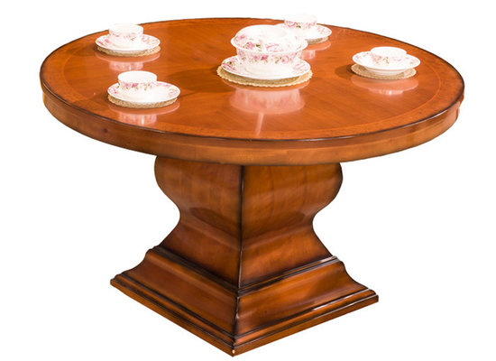 Wooden Luxury Dining Room Furniture With 6 Chairs , Mahogany table and chair set