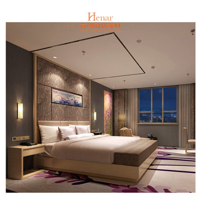 Modern Queen Size Bed Sets for Apartment / 5 Star Hotel Furniture