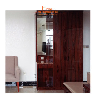 Upholstered Furniture Hotel Bedroom Sets With Santos Rosewood Veneer