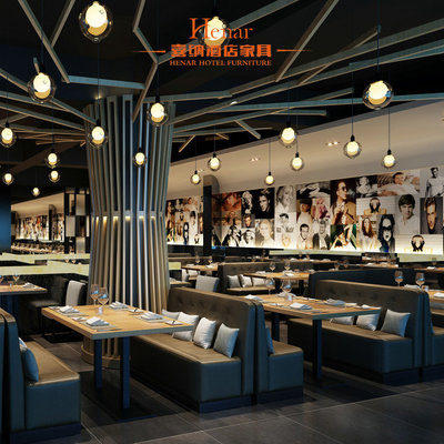 Microfiber Leather Restaurant Booth Furniture / Upholstered Bench Systems Customised