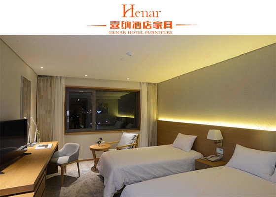 Light Color Simple Style Hotel Bedroom Furniture 1.2m Twin Bed Room