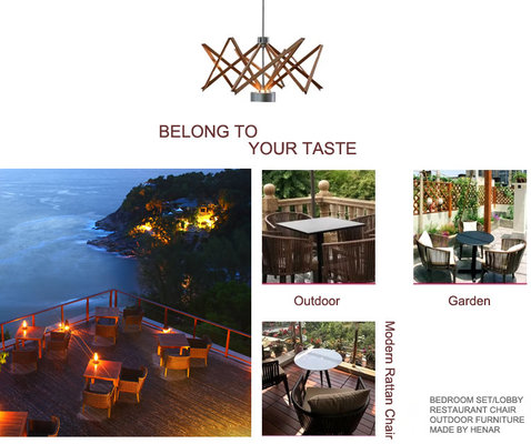Fashion PE Rattan Wicker Dinning Chairs With Metal Leg For Outdoor Restaurant