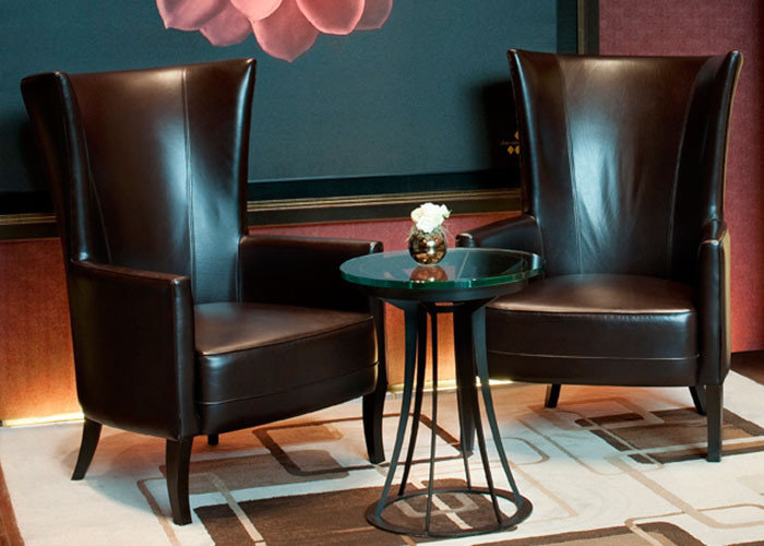 Leisure Leather Chair Modern Lobby Furniture For 5 Star Hotel Public Area