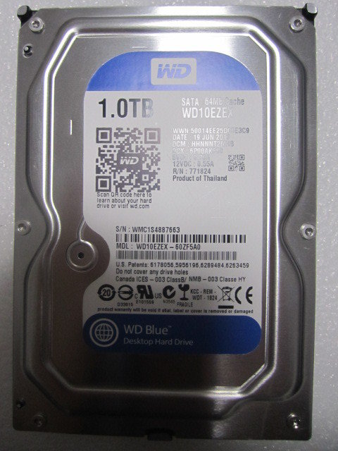 7200 RPM Blue WD10EZEX 1TB Hard Disk Drive 64MB Cache HDD SATA 1TB