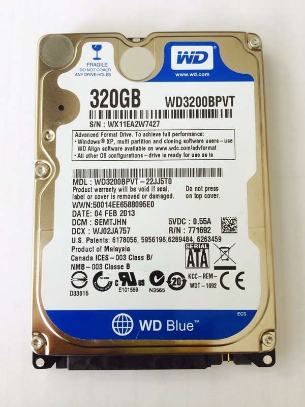 WD3200BPVT Internal Notebook 2.5 inch SATA hard drive 5400 rpm