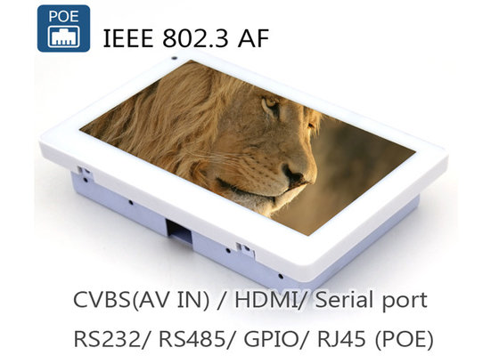 7 Inch IEEE802.3af POE Touch Panel PC With RJ45 RS485 RS232 Camera