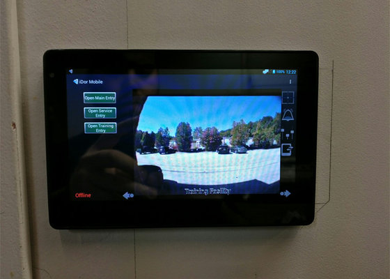 7 Inch POE IPS Screen Intercom Touch Panel With Inwall Mount Bracket
