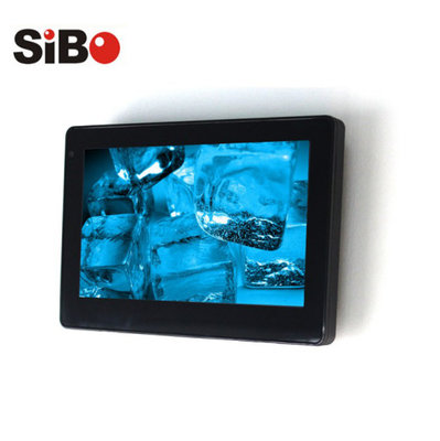 Glass wall mounted Android Touch Panel with NFC reader for smart office