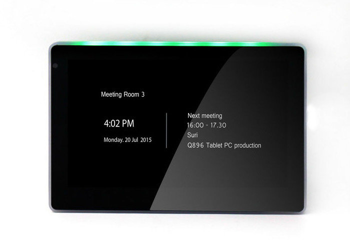 Smart Conference Room Booking Display POE Control Touch Panel No Buttons Design