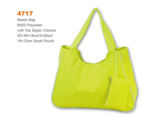 Reißverschluss zugemachte Art des Sommer-Strand-Einkaufstasche-Polyester-600D mit hoher Dichte mit innerem Beutel