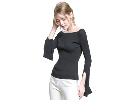 Strapless Collar Womens Knit Sweater Pullover Drop Shoulder Type S M L Size