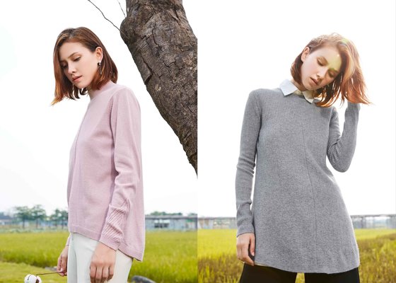 Crew Neck Bespoke Makers 100% Pure Cashmere Sweater For Women Autumn Wear