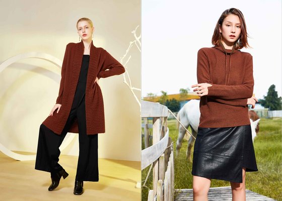 Lady Bespoke Made To Measure Sweaters V Neck 100% Pure Cashmere Cardigan Sweater
