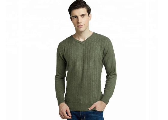 Casual S - 2XL Size Black V Neck Cable Knitted Jumper Sweater Mens For Spring