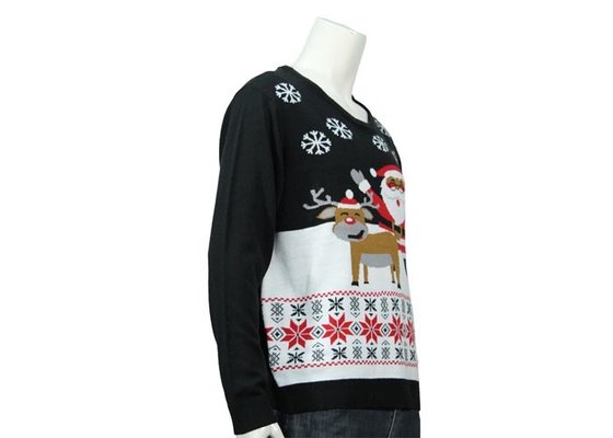 Home Christmas Features Patterns Knitted Funny Xmas Sweater In Customized Size