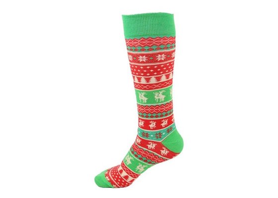 Indoor New Year Cotton Knit Christmas Stockings Custom Ankle Anti Slip For Winter