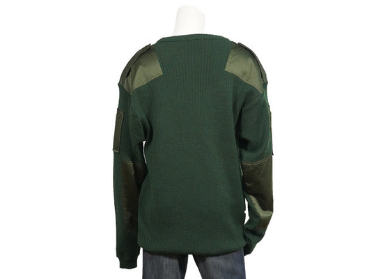 Round Shape Neck Military Uniform Sweater Green Wool Soft For Europe Style