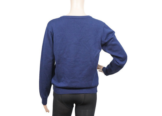 Autumn Blue Anti - Pilling School Uniform Sweaters With Rib Hem For Unisex