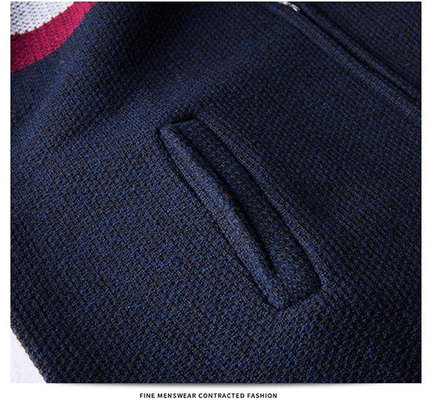 Winter Color Matching Hooded Zipper Cozy Knit Sweater