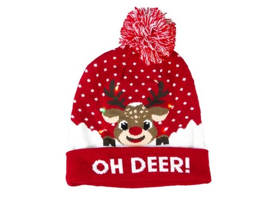 9 van de Toebehoren Lichte Vrouwen van de maat Warme Winter Kerstmishoed met Jacquardpatroon