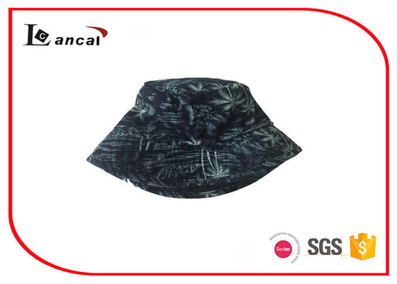 Denim Printed Bucket Hat Washable 100% Cotton Bucket Fishing Hat