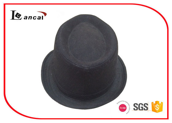 Black Herringbone Ladies Trilby Hats SGS / ITS / REACH compliance