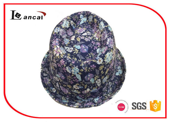 Waterproof Ladies Trilby Hats Multi Color With Common Style Floral Hatband