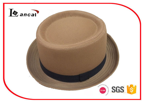 Spring Plain Color Cotton Twill Ladies Trilby Hats With Bland Ribbed Hatband