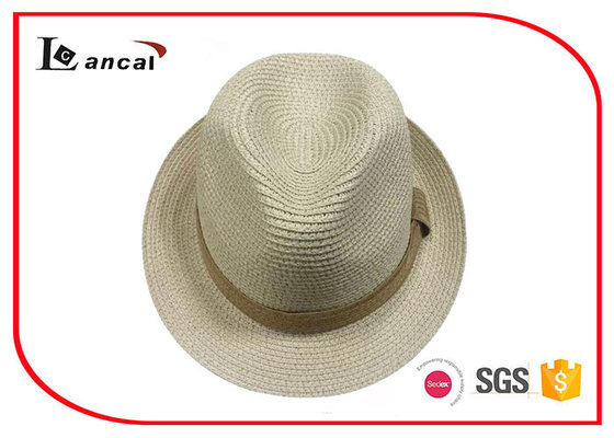 Panama 100% Paper Wide Brimmed Straw Hat Natural Color With Light Brown Band